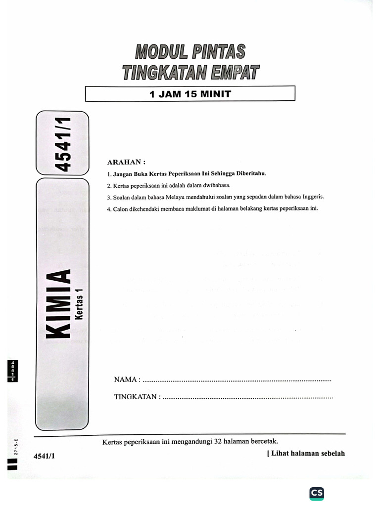 Soalan Modul Pintas K1 T4 2023 (1) | PDF