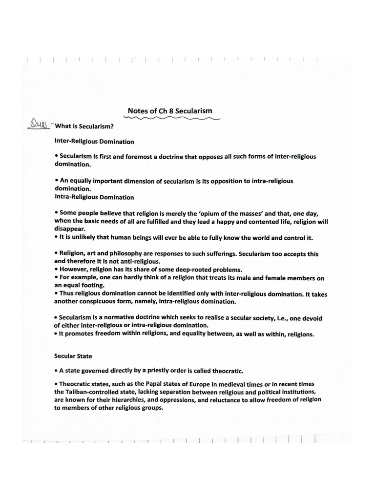 CH - SECULARISM | PDF