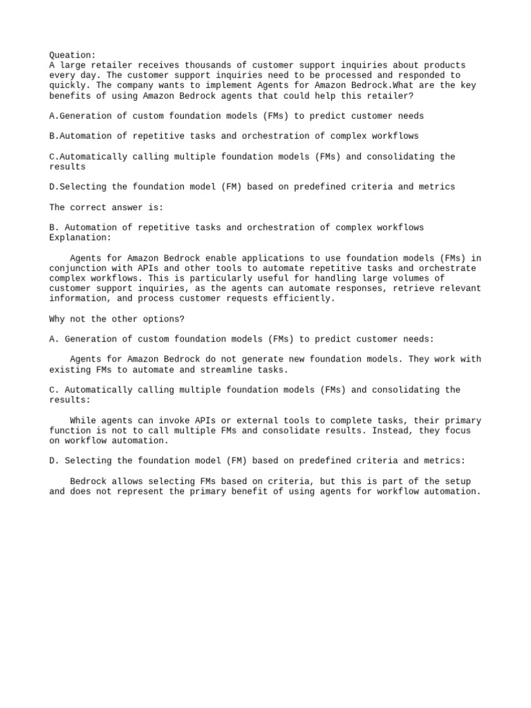 AIF-C01 Prep Sample QAs2 | PDF