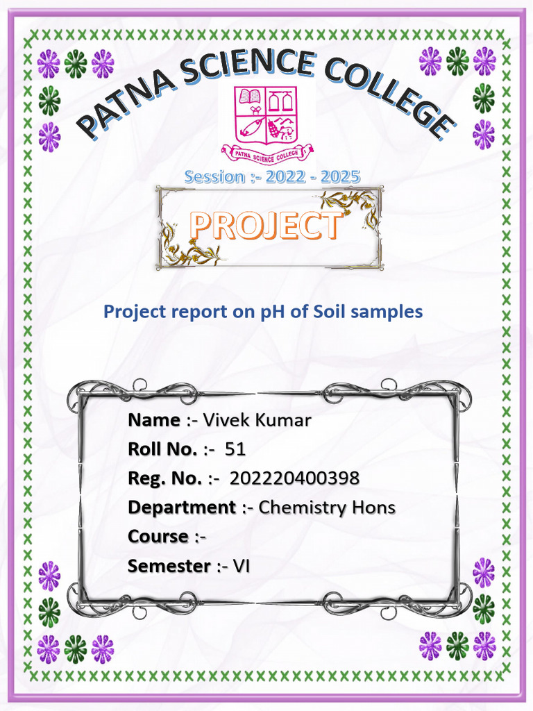 Project Report On PH of Soil Samples Vivek 2 | PDF