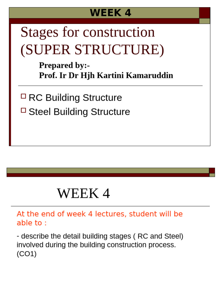 RC and Steel Building Construction Stages | PDF | Beam (Structure ...