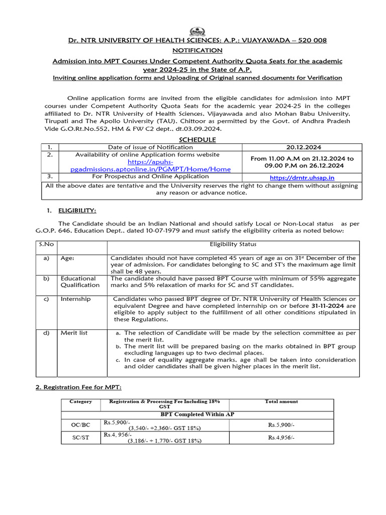 Detailed Notification For MPT 2024-25 | PDF | Value Added Tax