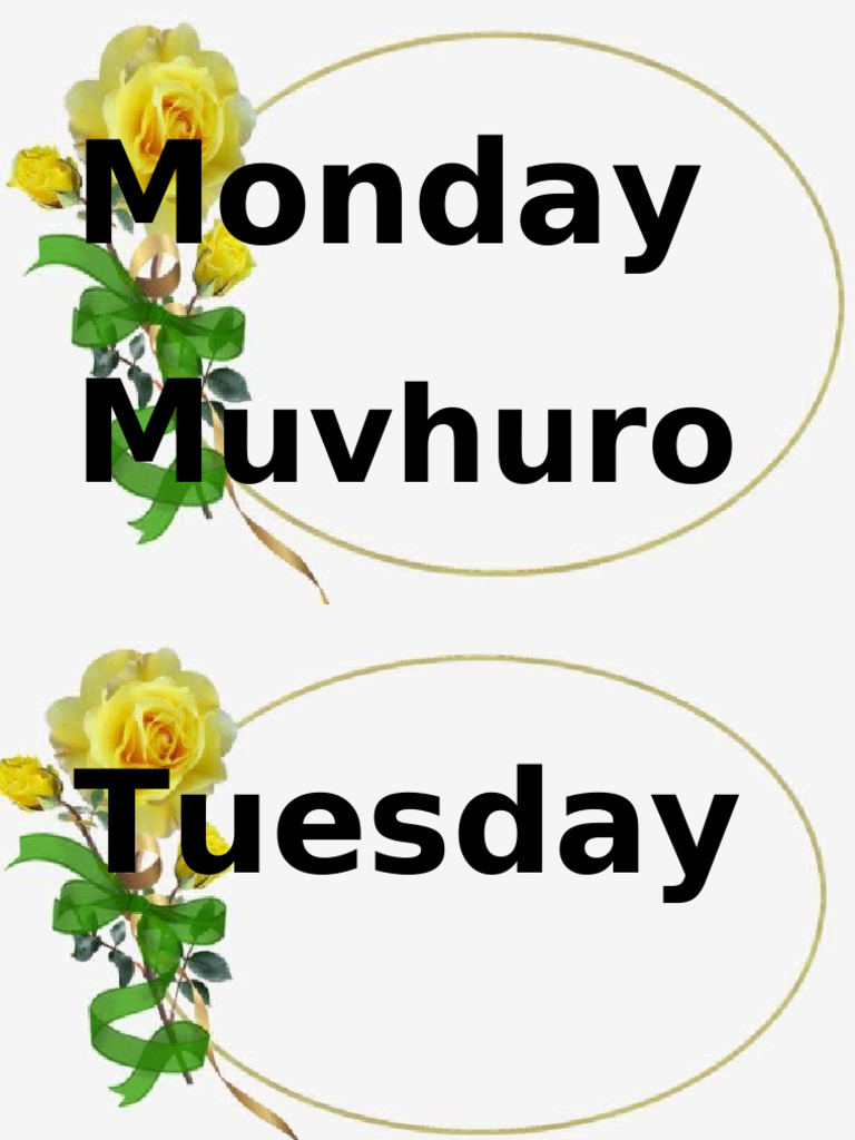 Days of the Week | PDF