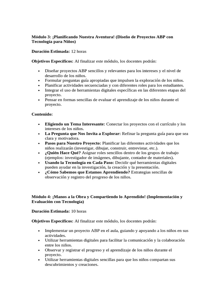 Módulo 3 | PDF | Enseñando | Plan de estudios