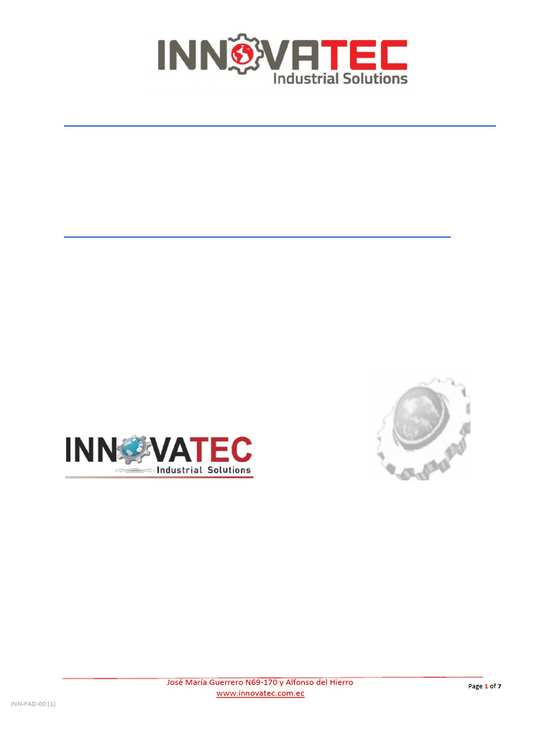 Presentación Corporativa - INNOVATEC Industrial Solutions 2021 DOC REV ...