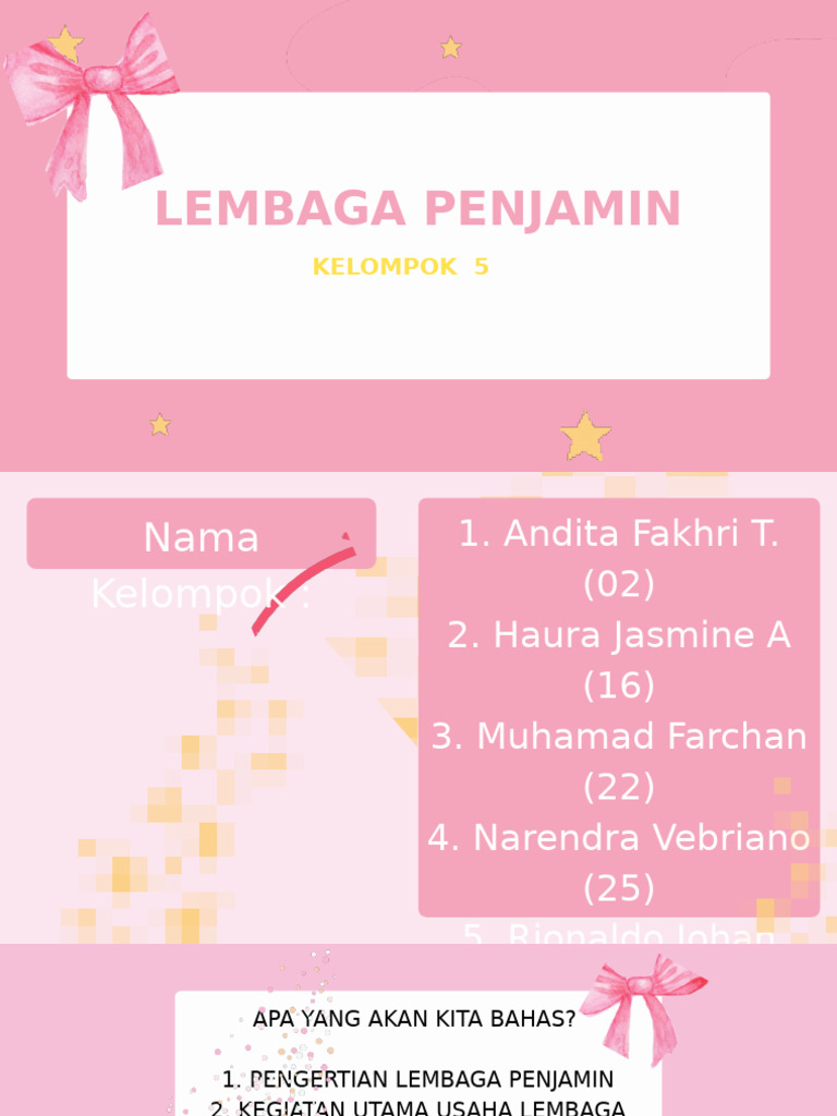 Lembaga Penjamin Kelompok 5 X.10 | PDF