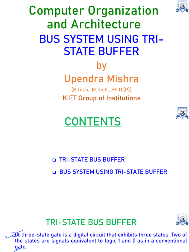 7 - Bus Sytem Using Tri-State Buffer | PDF | Logic Gate | Computing