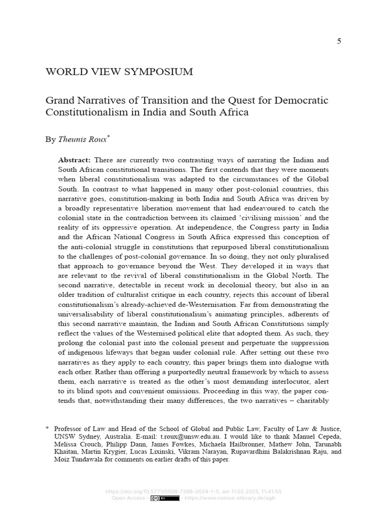World View Symposium Grand Narratives of Transition and The Quest For ...