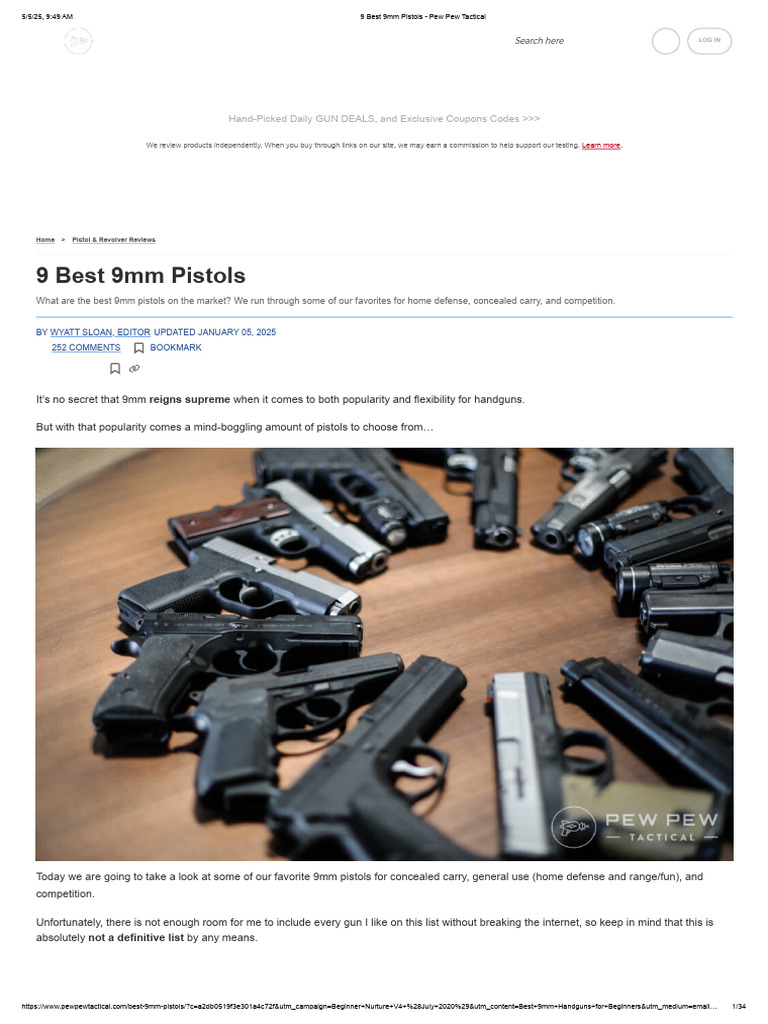 9 Best 9mm Pistols - Pew Pew Tactical | PDF | Small Arms | Weapon Design