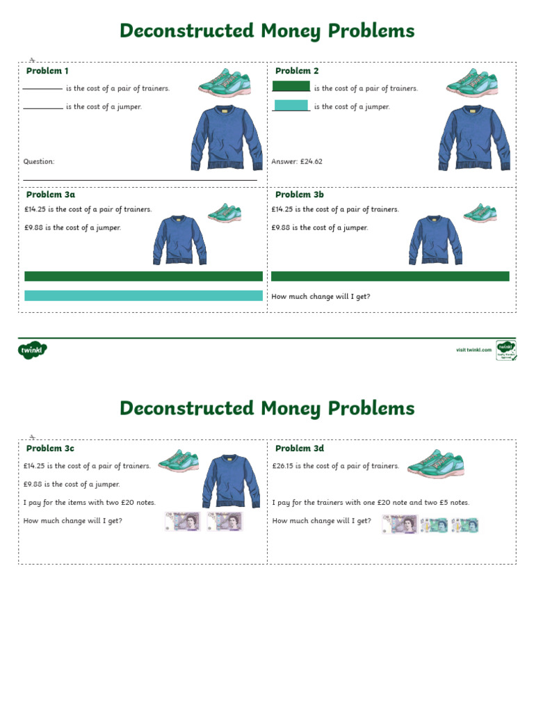 Deconstructed Money Problems | PDF