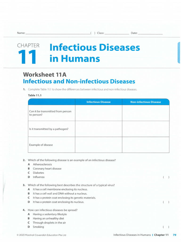 2024-2025 Sec3 Biology T2HW4_QP | PDF | Infection | Cholera