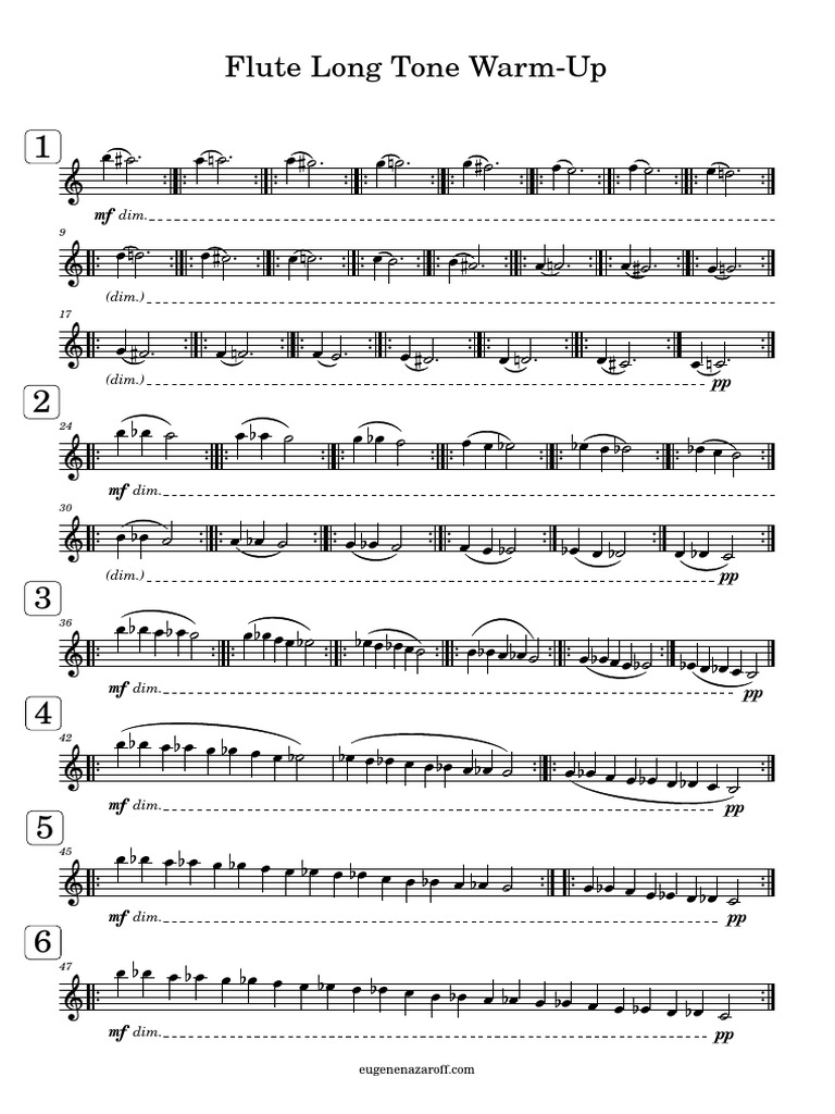 Flute Long Tone Warm Up 2 | PDF