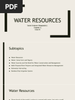 Notes of CH 3 Water Resources - Class 10th Geography | PDF | River | Water