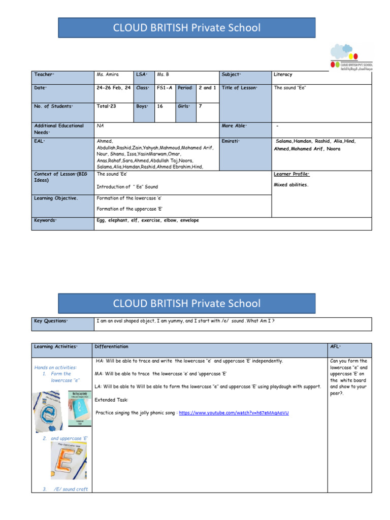 Literacy Daily Lesson Plan FS1 24 - 26 Oct 2023 | PDF | Education ...