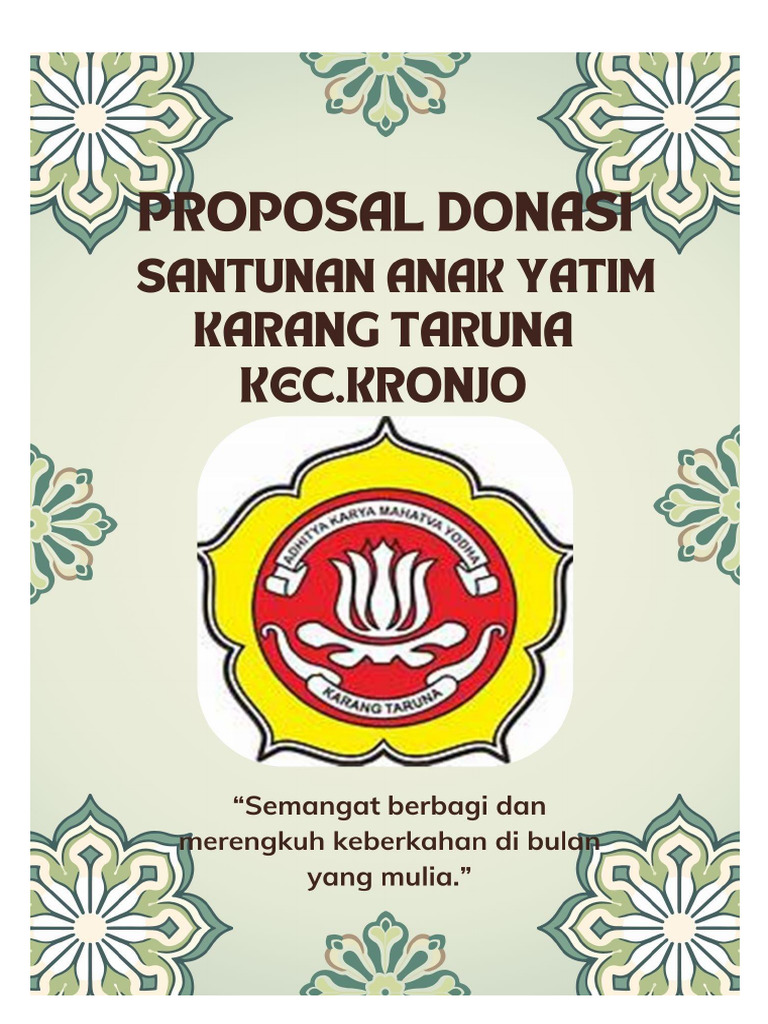Proposal Kegiatan Santunan Anak Yatim KARANG TARUNA | PDF