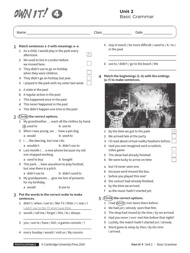 Basic Grammar Unit2 Without Answers | PDF