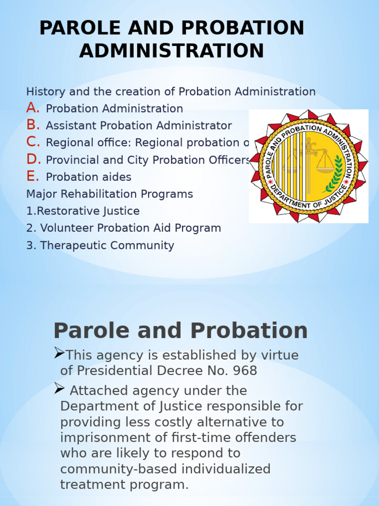 Parole and Probation Administration | PDF | Probation | Parole