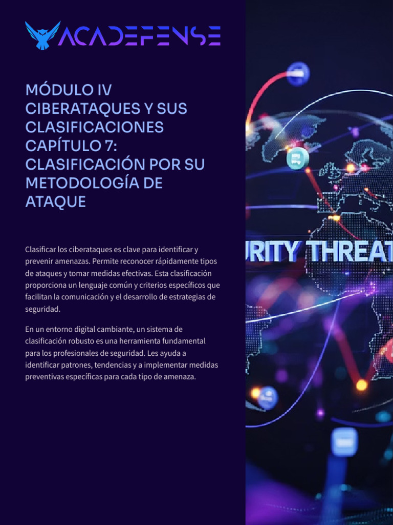 Modulo IV Ciberataques y Sus Clasificaciones Capitulo 7 Clasificacion Por Su Metodologia de ...