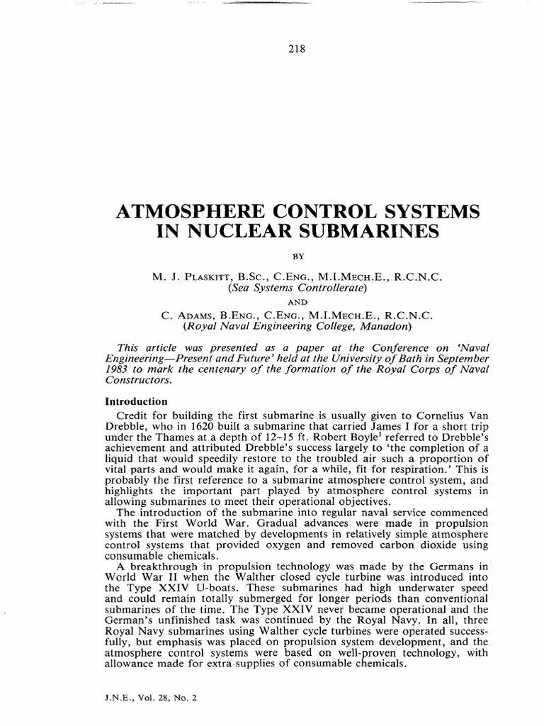 ATMOSPHERE CONTROL SYSTEMS | PDF | Reliability Engineering | Gases
