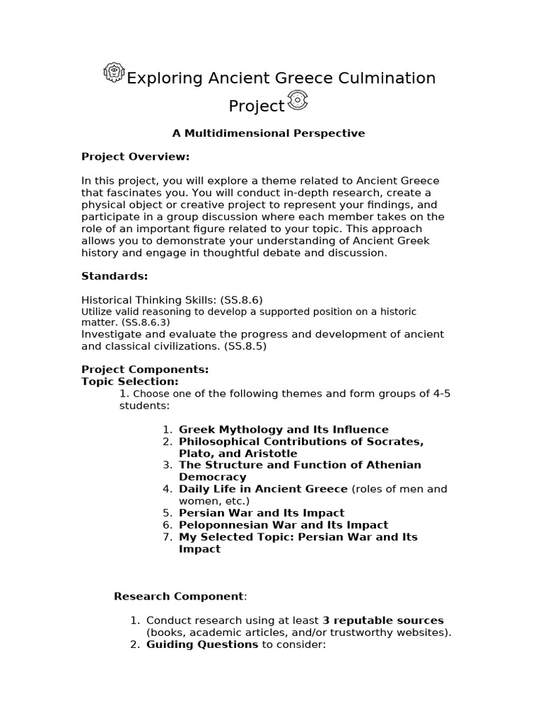 Fishbowl Culmination Project | PDF | Ancient Greece | Thought