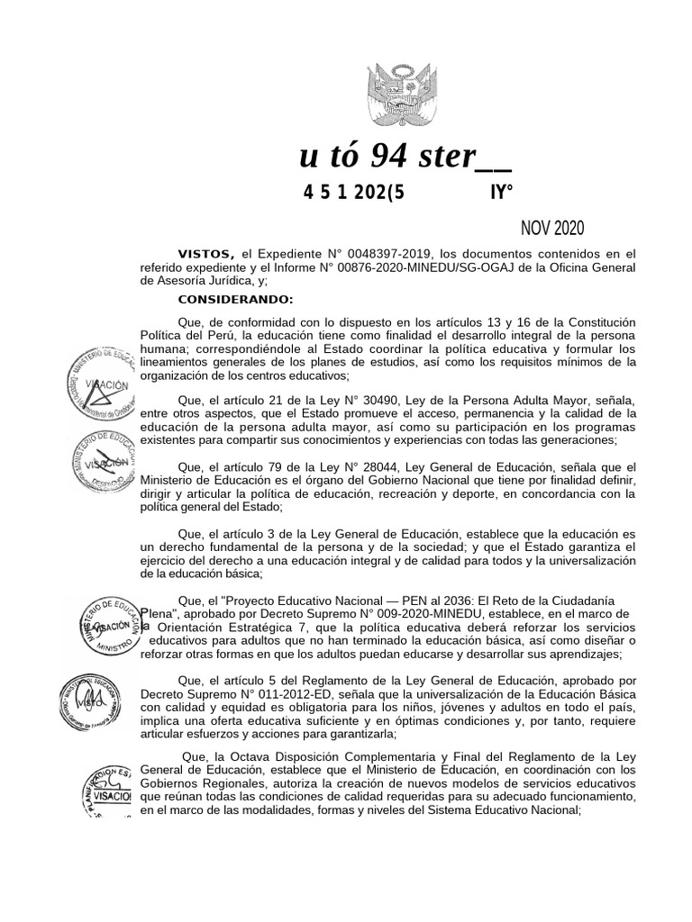 RM #451-2020-Minedu PDF | PDF | Educación primaria