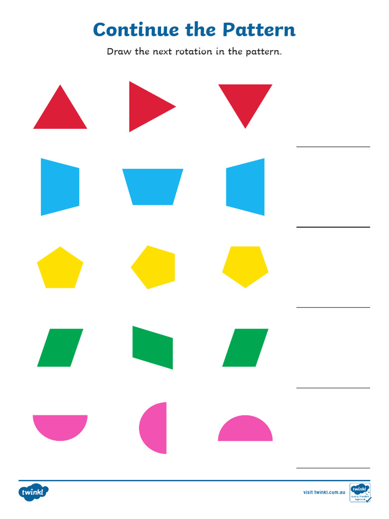 Continue The Rotational Pattern Activity Sheet | PDF