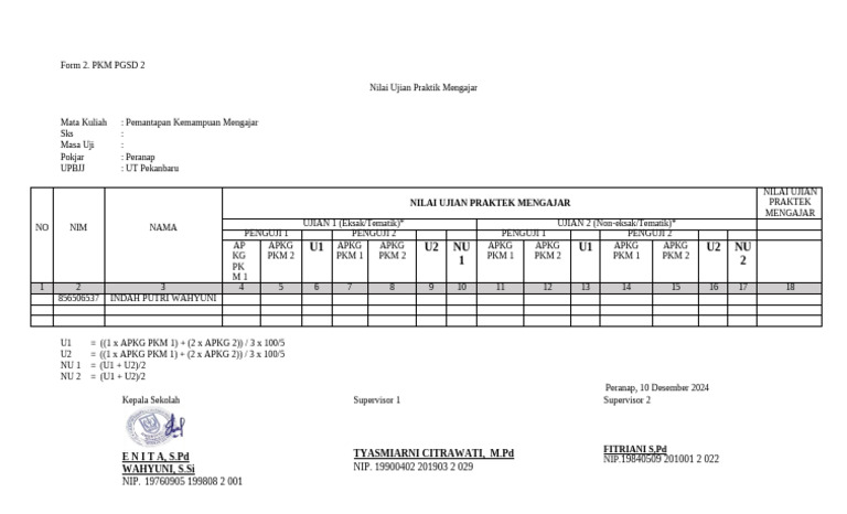Form-2-PKM-PGSD - Copy | PDF