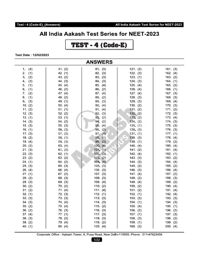AIATS-04 RM Solutions | PDF