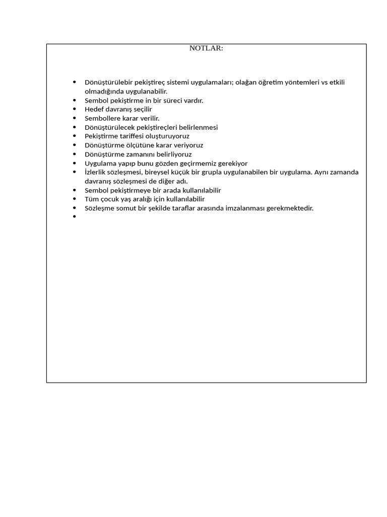 DEHB 5 Mayıs Ders Notu | PDF