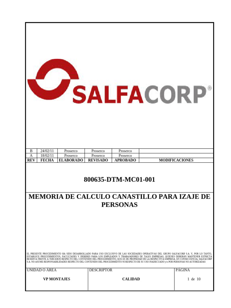 Memoria de Cálculo Canastillo 800635 | PDF | Acero | Ingeniería estructural