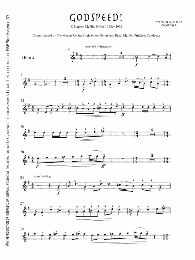 Godspeed Sheet Music by Melillo | PDF