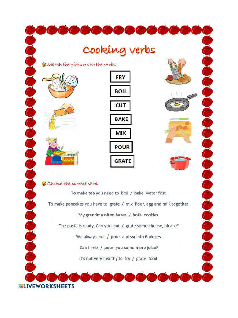 Cooking Verbs 3 | PDF