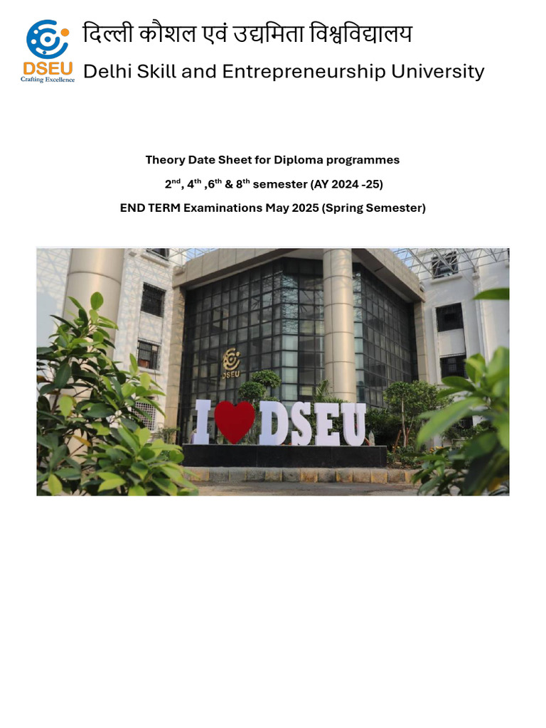 REVISED DIPLOMA End Sem Exam Schedule | PDF | Engineering | Instrumentation