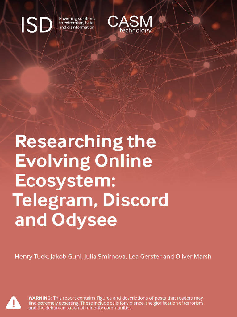 (L) ISD Researching The Evolving Online Ecosystem - Telegram Discord ...