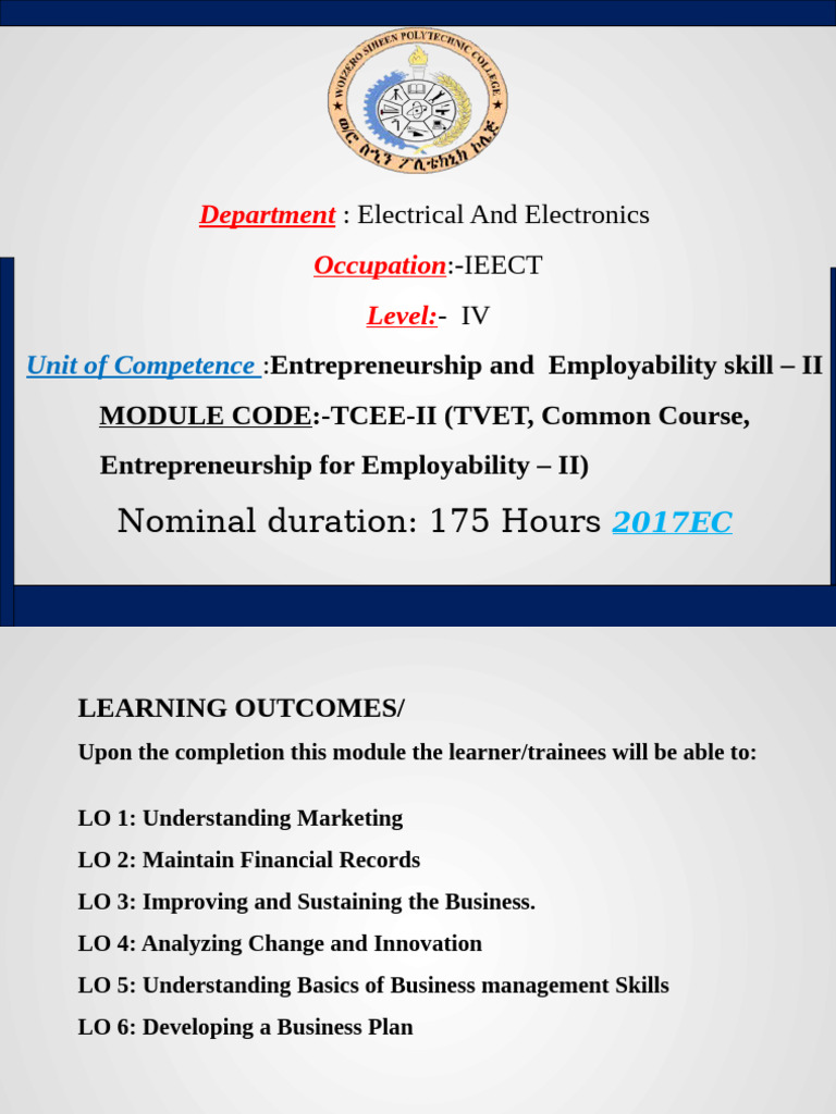 Entrepreneurship Skills for Employability | PDF | Human Resource ...
