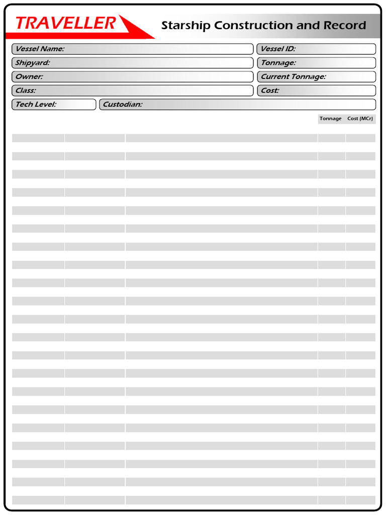 Ship Construction Fillable Large | PDF