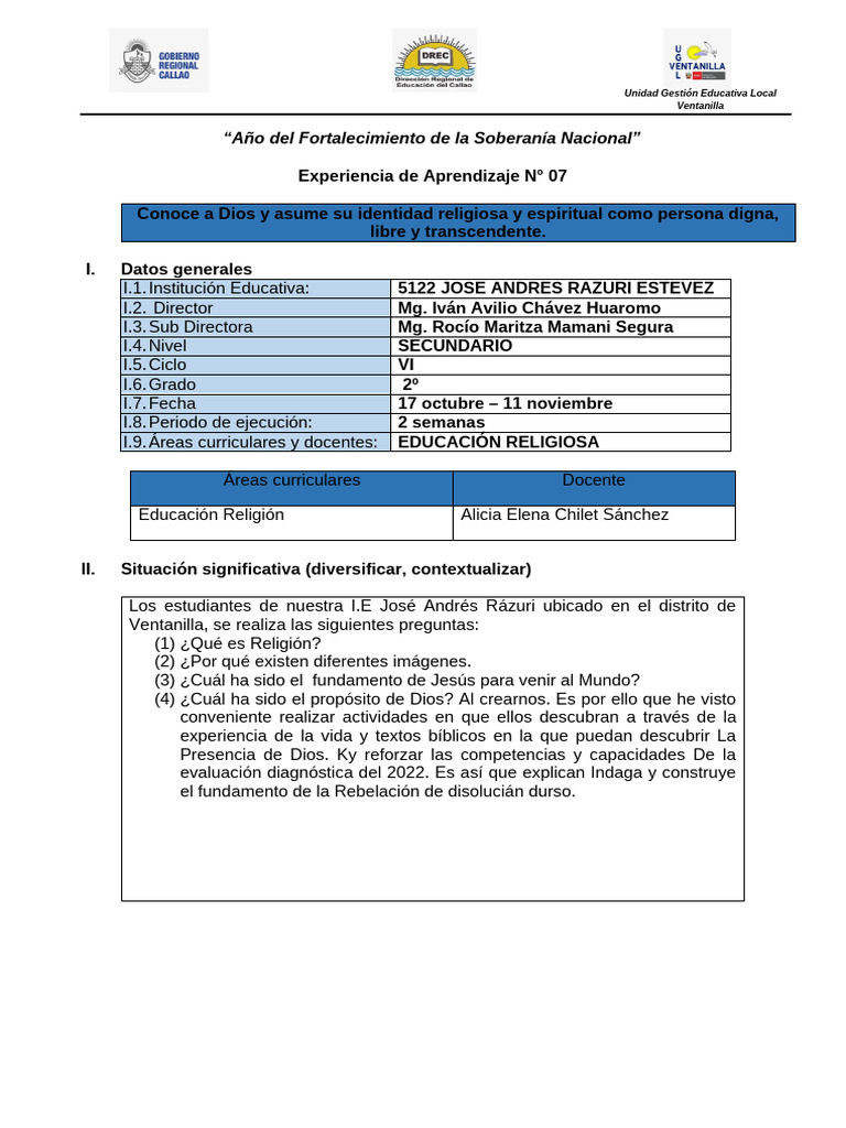 EDA - 7 - 2do Sec - Bimestre 4 | PDF | Iglesia Católica | Fe