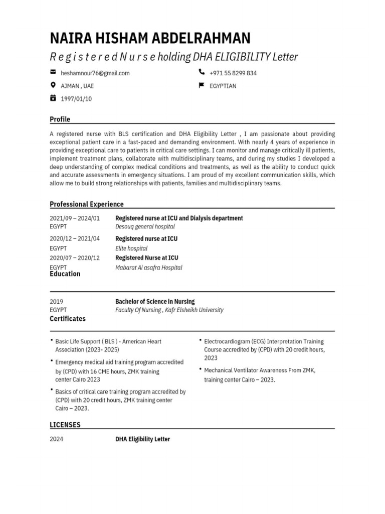 NAIRA HISHAM Abdated CV | PDF