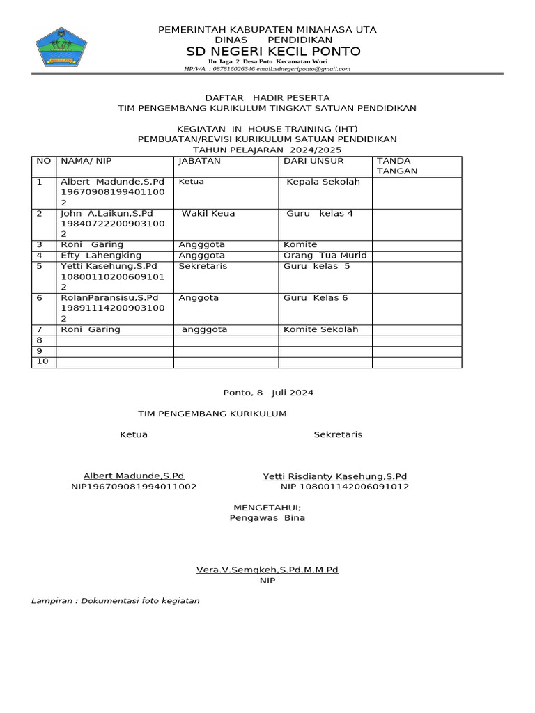 Tim Pengembang KSP 2024 | PDF