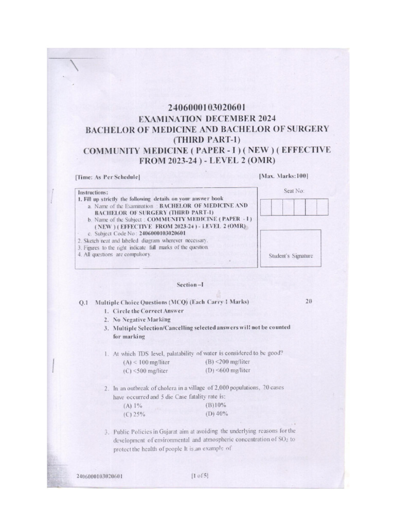 2024 PSM Paper Vnsgu | PDF