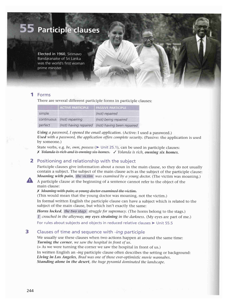 Participle:Infinitive Clauses | PDF