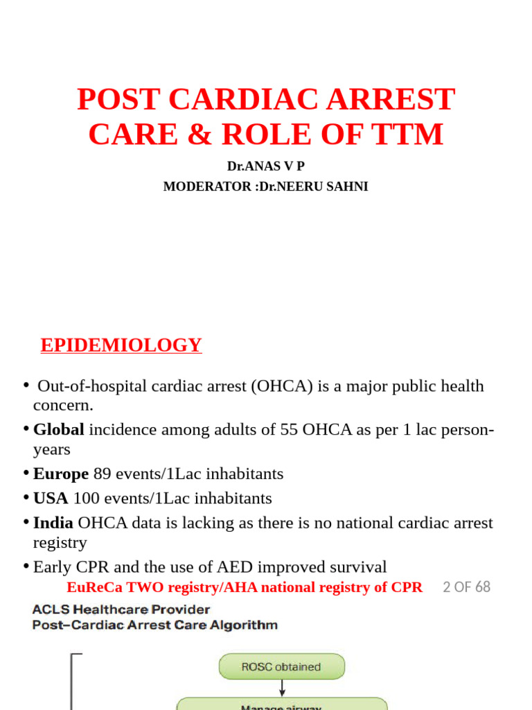 Final Post Cardiac Arrest Care L0 Role of TTM | PDF | Cardiac Arrest ...