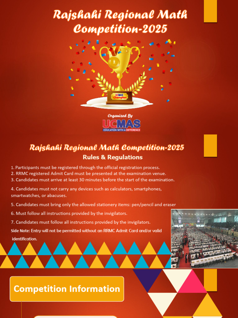 Information Booklet - RRM Competition 2025 - For Students | PDF