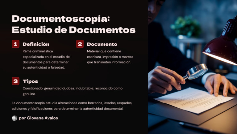 Documentoscopia Estudio de Documentos | PDF