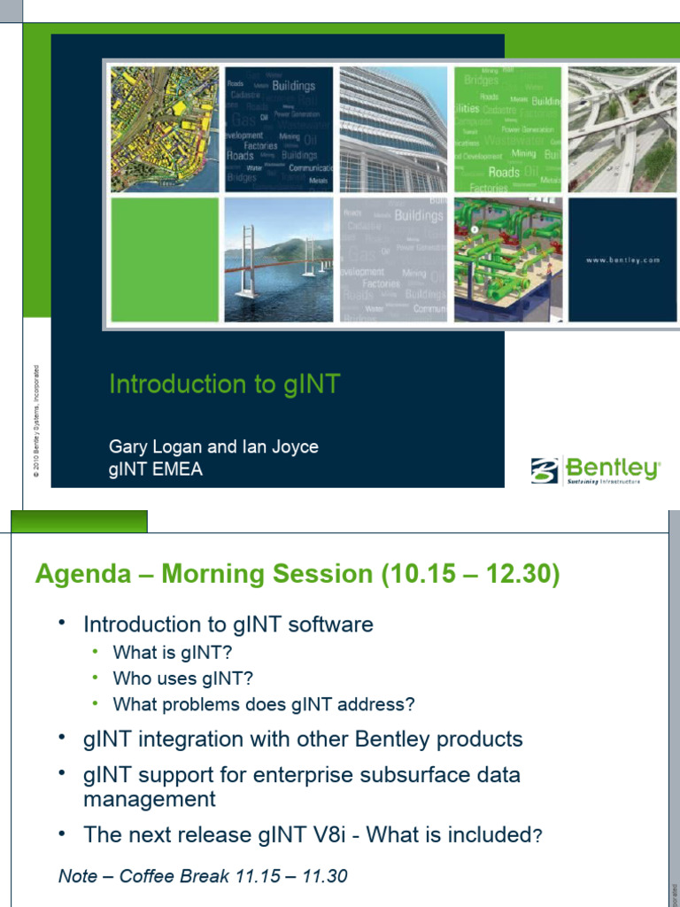 Gint Presentation Bentley | PDF | Arc Gis | World Wide Web