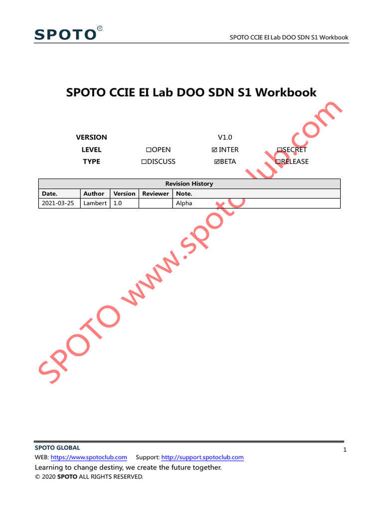 SPOTO CCIE EI Lab DOO SDN Demon | PDF | Ip Address | Internet Architecture
