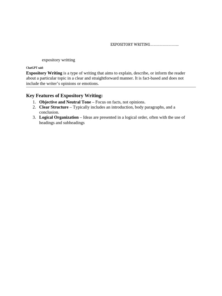 Expository Writing | PDF