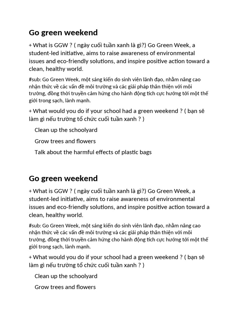 Go Green | PDF