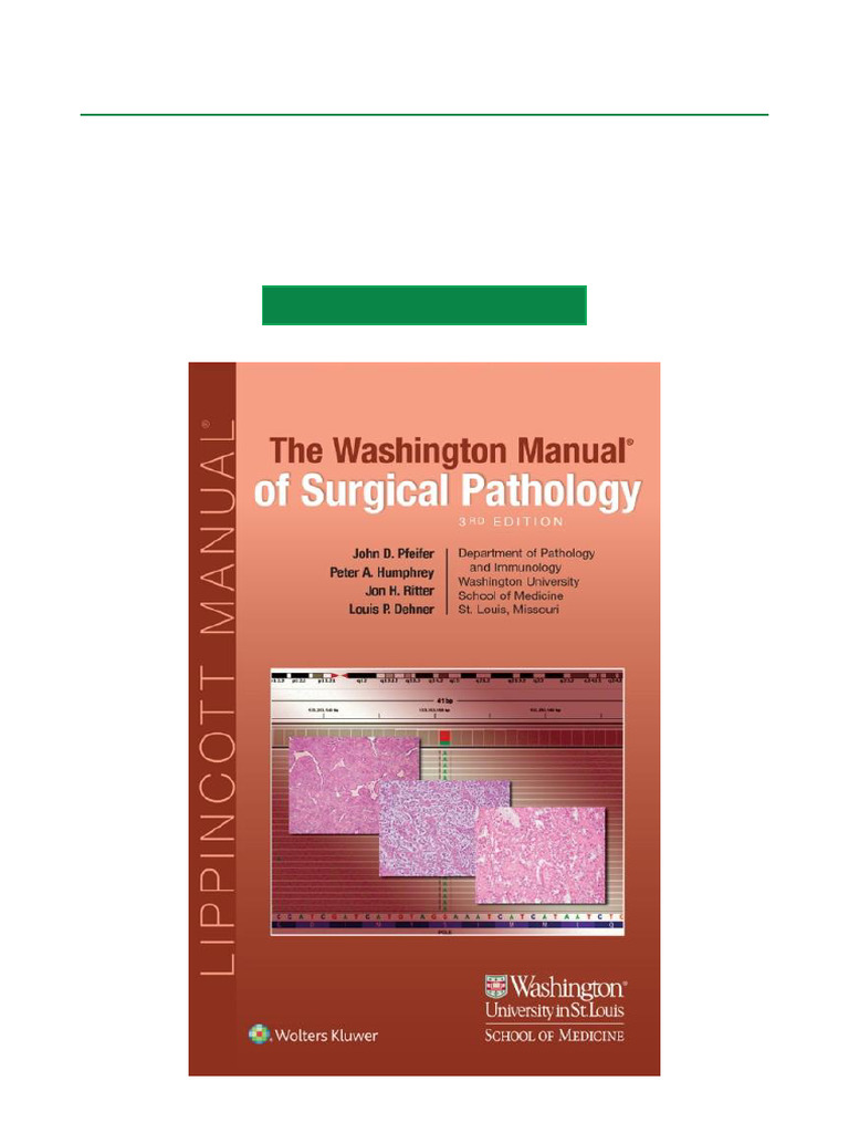 Washington Manual of Surgical Pathology 3rd Edition | PDF | Pathology ...