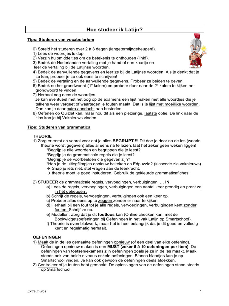 Studietips Latijn | PDF